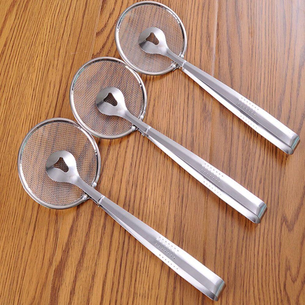 Kitchen Tools Stainless Steel Filter Spoon Food Clip Strainers Colander ...