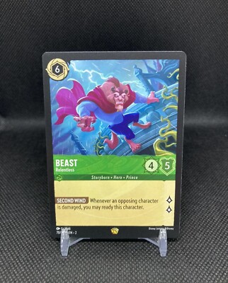 Disney Lorcana Beast Relentless Rise of the Floodborn 70/204 Non-Foil ...