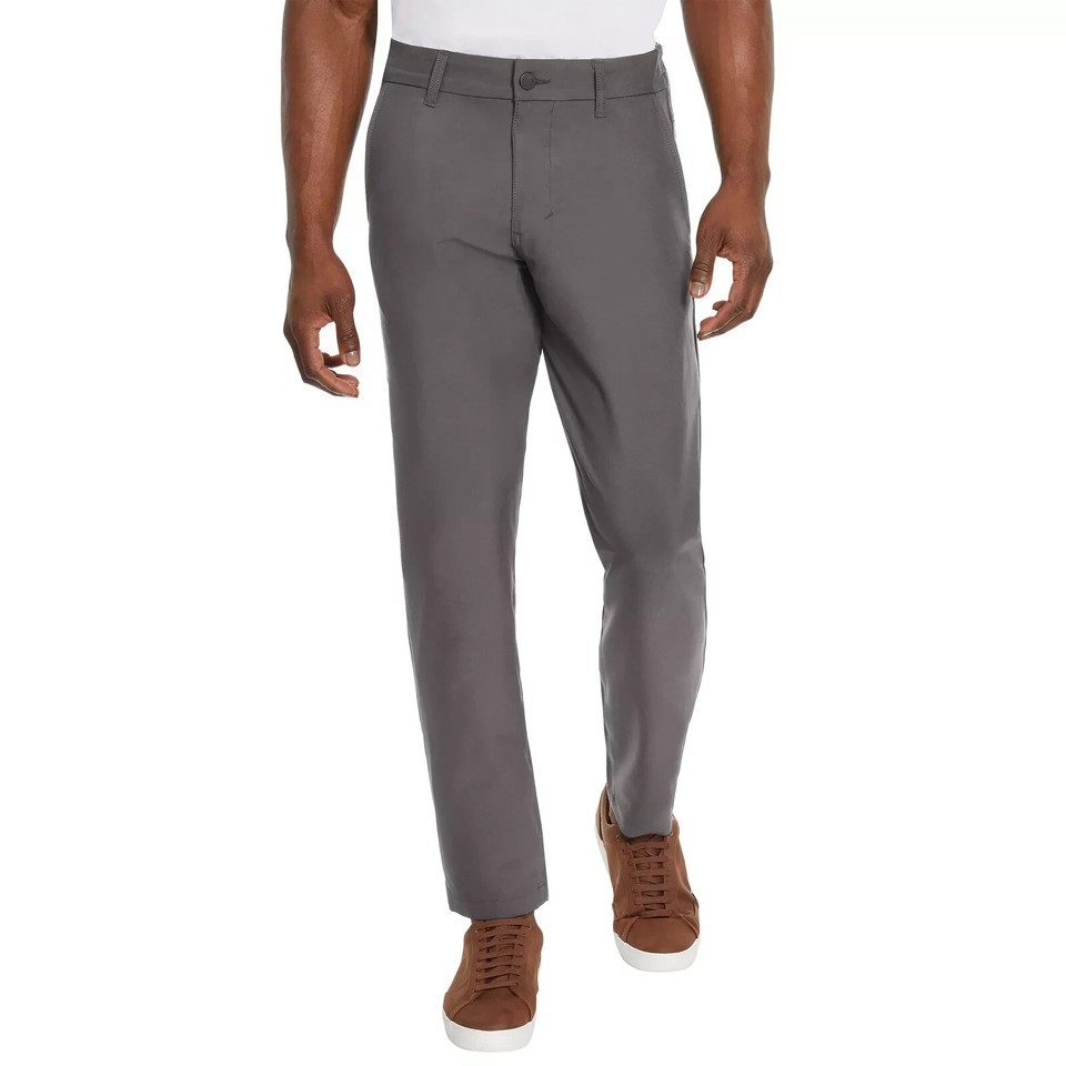 Marc New York Men’s Commuter Slim Fit 4 Way Stretch Pants, Gray, Size ...