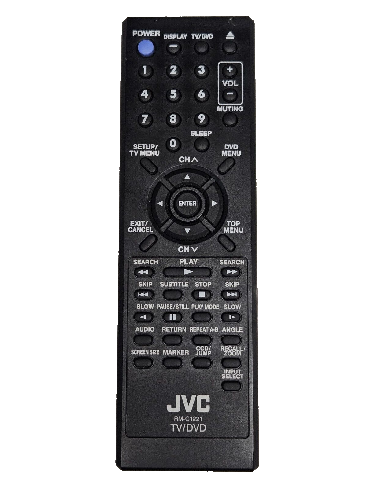 JVC RM-C1221 TV/DVD Remote Control LT32DM21 LT22DM21 LT22DE72 LT19DE62 ...