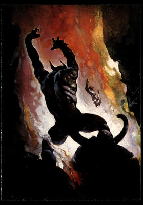 Frank Frazetta Fantasy Art Exotic Pin Up Card 63 Fire Demon Monster ...
