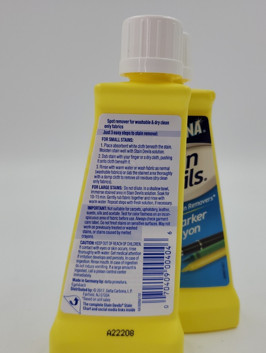 2x Carbona Stain Devils #1 Specialty Stain Remover 3 Ink Marker ...