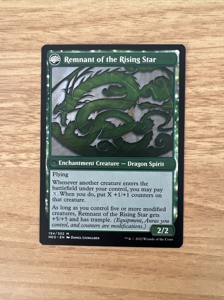 MTG Jugan Defends the Temple Remnant of the Rising Star Kamigawa Neon ...