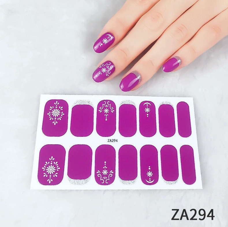 Full Size Nail Wraps Stickers Polish Manicure Art Self Stick Decor 3D ...