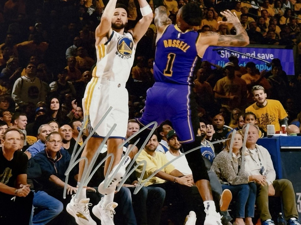 Klay Thompson Signed Golden State Warriors NBA 8x10 Photo Beckett Auto ...