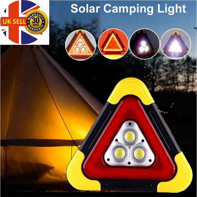 3-In-1 Solar Emergency Triangular Warning Light Safety Emergency ...