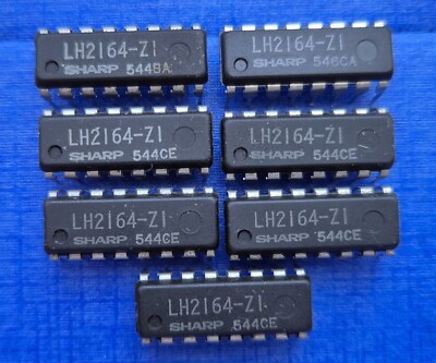 (7x) LH2164-Z1 SHARP Dynamic RAM memory Chips for Commodore 64/128/Plus ...