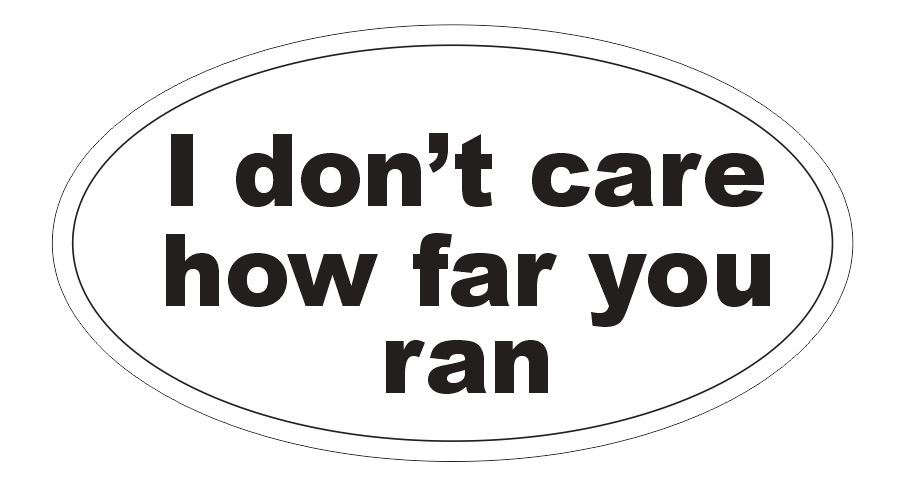 Funny Runner Sticker Oval Bumper Sticker or Helmet Sticker D3817 ...