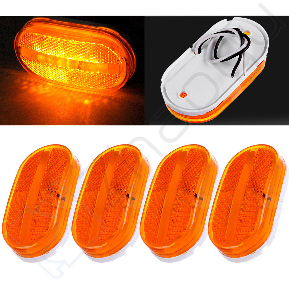 4X Amber Led 4" Side Marker Clearance Lamp for Samll Travel Trailer ...