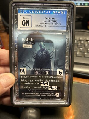 CGC GN Kryptik TCG Dookraka Dev Test Card Creator Signed | eBay
