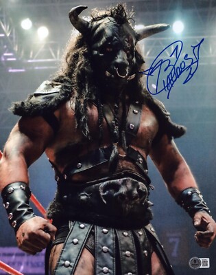 Black Taurus Signed 11x14 Photo BAS COA ROH TNA GCW Lucha Libre AAA ...