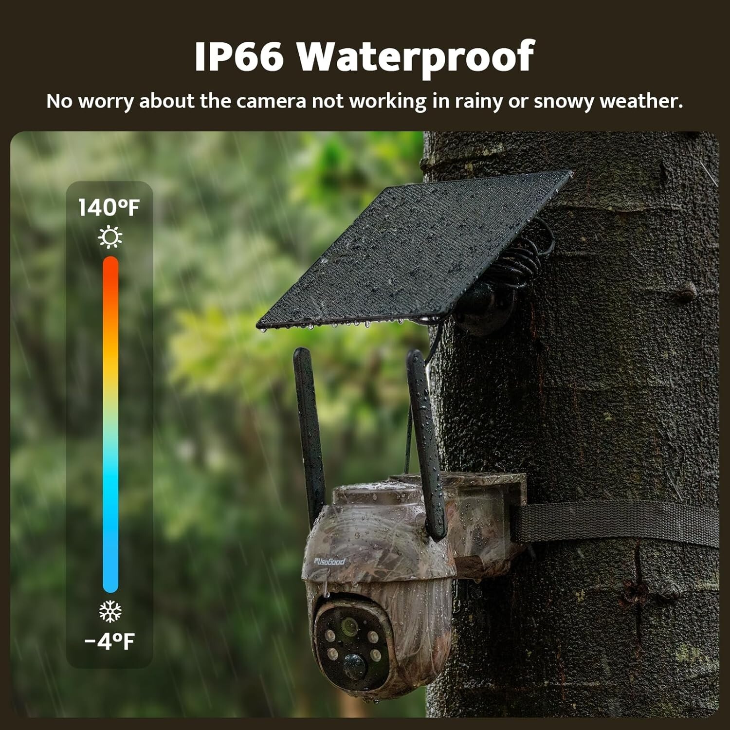 Usogood 4G LTE Solar Cellular Trail Cameras, 360°Game Camera with Night ...