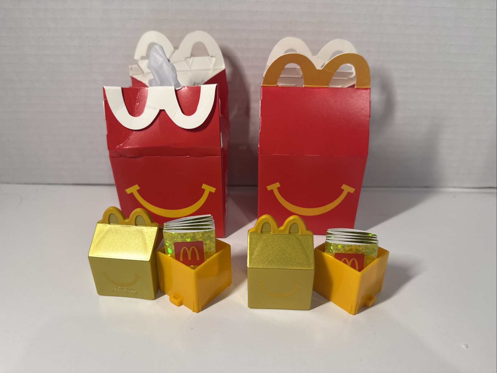 2 McDonald's #21 Gold Happy Meal Box Little Happy Meal Toy Box 2025 | eBay