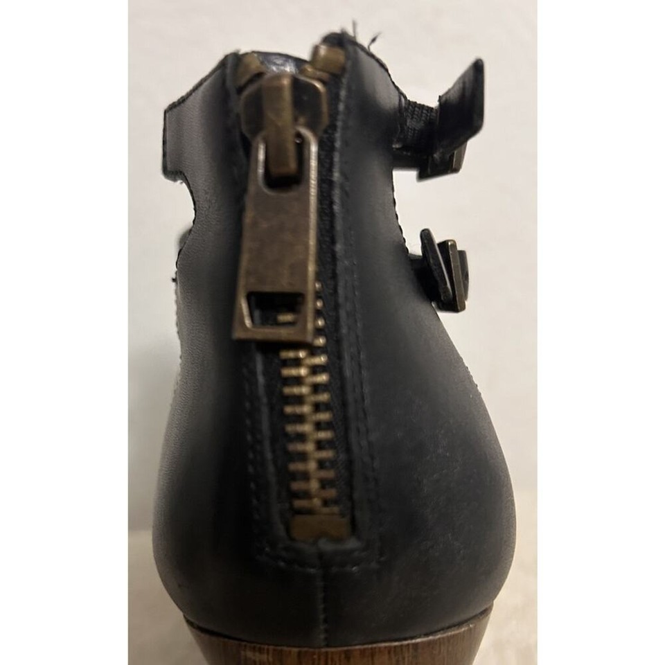 Jessica Simpson Size 8/39 Wedges JS-Keddar Black Leather Upper with ...