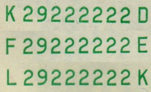 (3) $1 ***MATCHING*** Fancy Serial Numbers - NEAR-SOLID - (29222222 ...