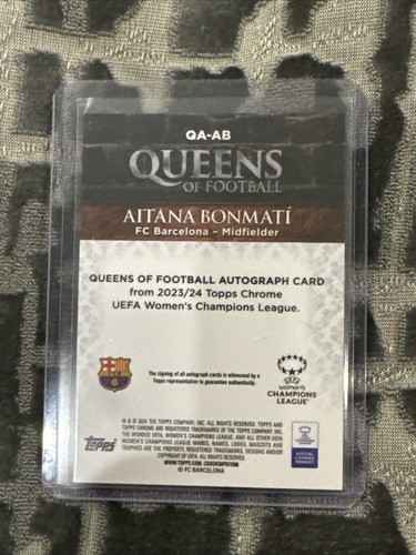 2023-24 TOPPS CHROME WOMENS UEFA AITANA BONMATI QUEENS OF FOOTBALL /99 ...