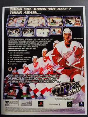 NHL Hitz Pro Playstation 2 PS2 Xbox GameCube Promo Ad Art Print Poster ...