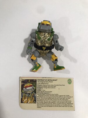 Vintage TMNT Metalhead Action Figure Gold Robot 1989 with Card | eBay