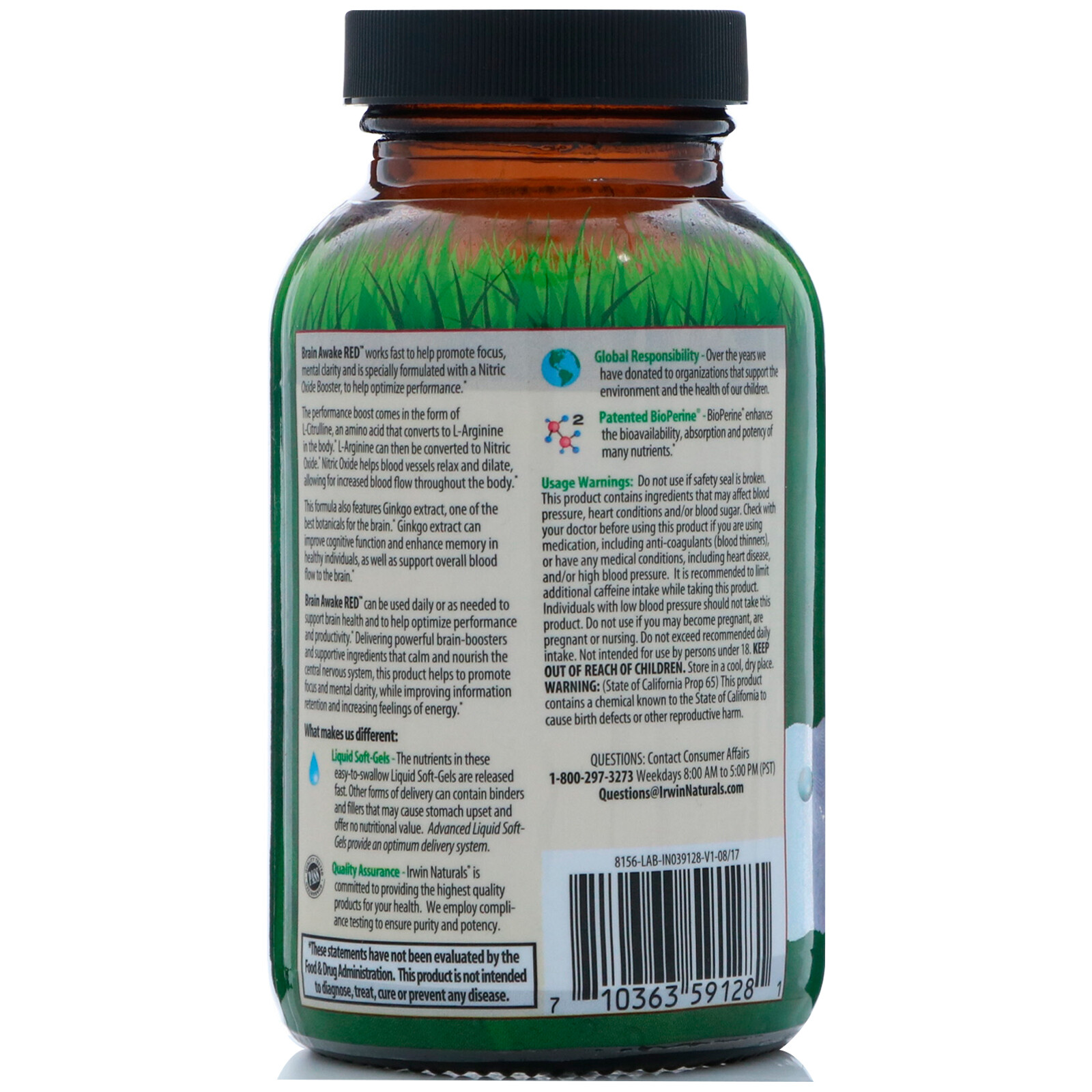 Brain Awake Red, 60 Liquid Soft-Gels | eBay