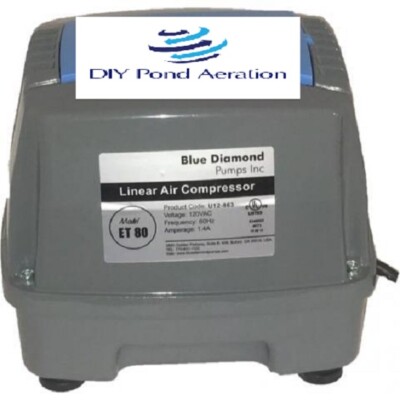 BLUE DIAMOND ET80 SEPTIC AIR AERATOR PUMP COMPRESSOR TREATMENT ATU POND ...