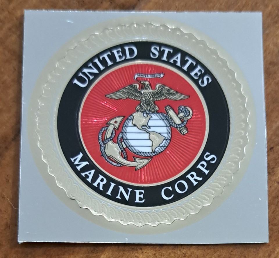 United States Marine Corps Logo 2" Inch Foil Stickers *2 DECALS* USMC ...