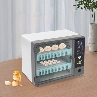 24 Eggs Incubator Chicken Egg Incubation Machine W/ Automatic Turning ...