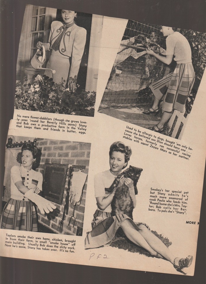 8X10-COLOR-BOOK/MAG/PAPER PHOTO OF-BARBARA STANWYCK ON BOTH SIDES | eBay