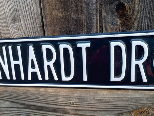 Dale Earnhardt Dr. Street Sign Heavy Embossed 36"X5.75" Blk W/Raised ...