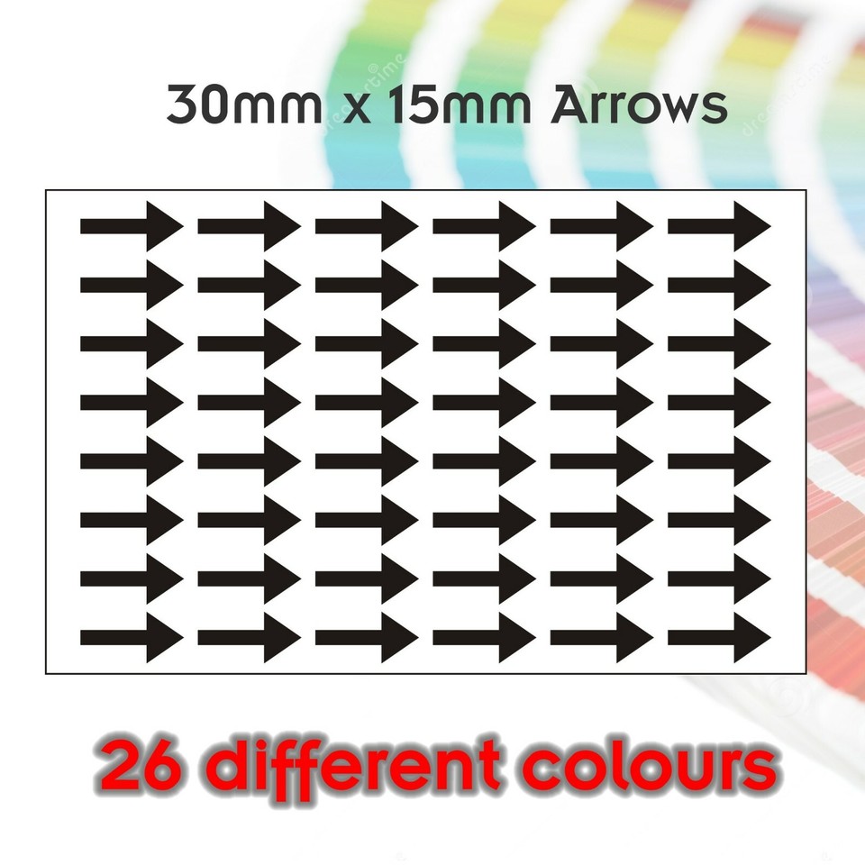 Self Adhesive Directional Arrows - Various Sizes & Colours - Just Peel ...