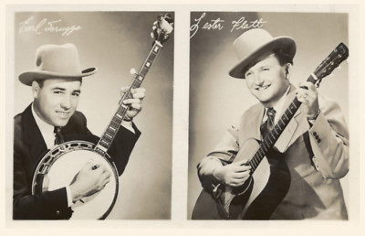 LESTER FLATT & EARL SCRUGGS BLUEGRASS POSTCARD POSTER PREWAR BANJO ...