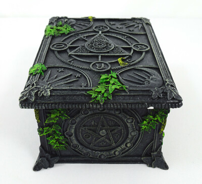 Nemesis Now Wiccan Pentagram Tarot Box Gothic Gift Jewelry Trinket ...