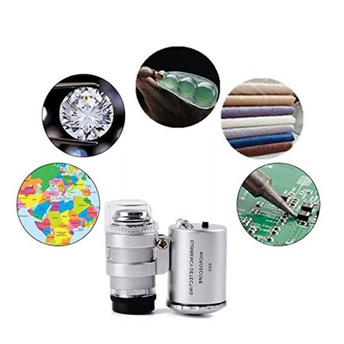 60X Magnifying Loupe Jewelry Jewelers Pocket Magnifier Loop Eye Glass ...