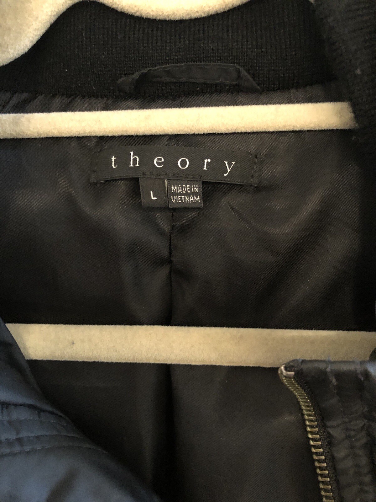 Mens Theory puffer jacket, Black, Size L - Gem