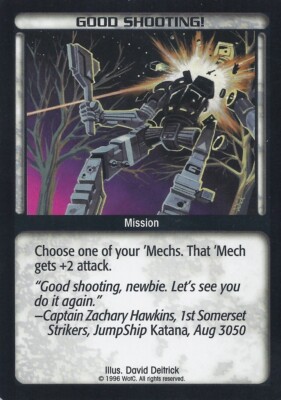 Battletech CCG: Good Shooting! [Ungraded] from set Premiere Limited BT WOTC Wiza | eBay