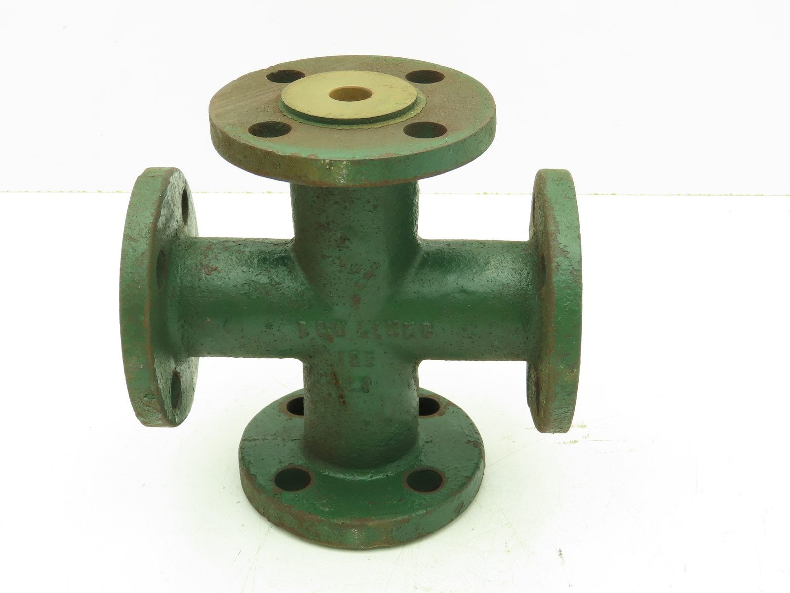 DOW Chemical Poly Lined 4-Way Cross Adapter Fitting 1" Flanged 125 ...