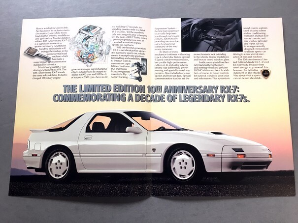 1988 Mazda Rx-7 Rx7 10th Anniversary Edition Original Car Sales ...