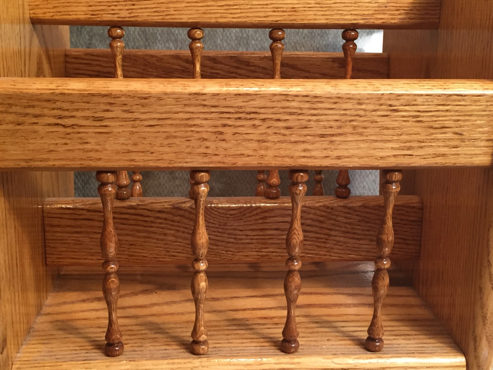 Amish SOLID OAK Wood MAGAZINE Newspaper Rack/STAND/Holder HEAVY 8lb ...