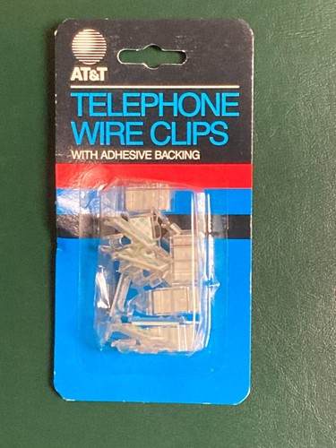 AT&T Telephone Wire Clips With Adhesive Backing 106597321 48898591989| eBay