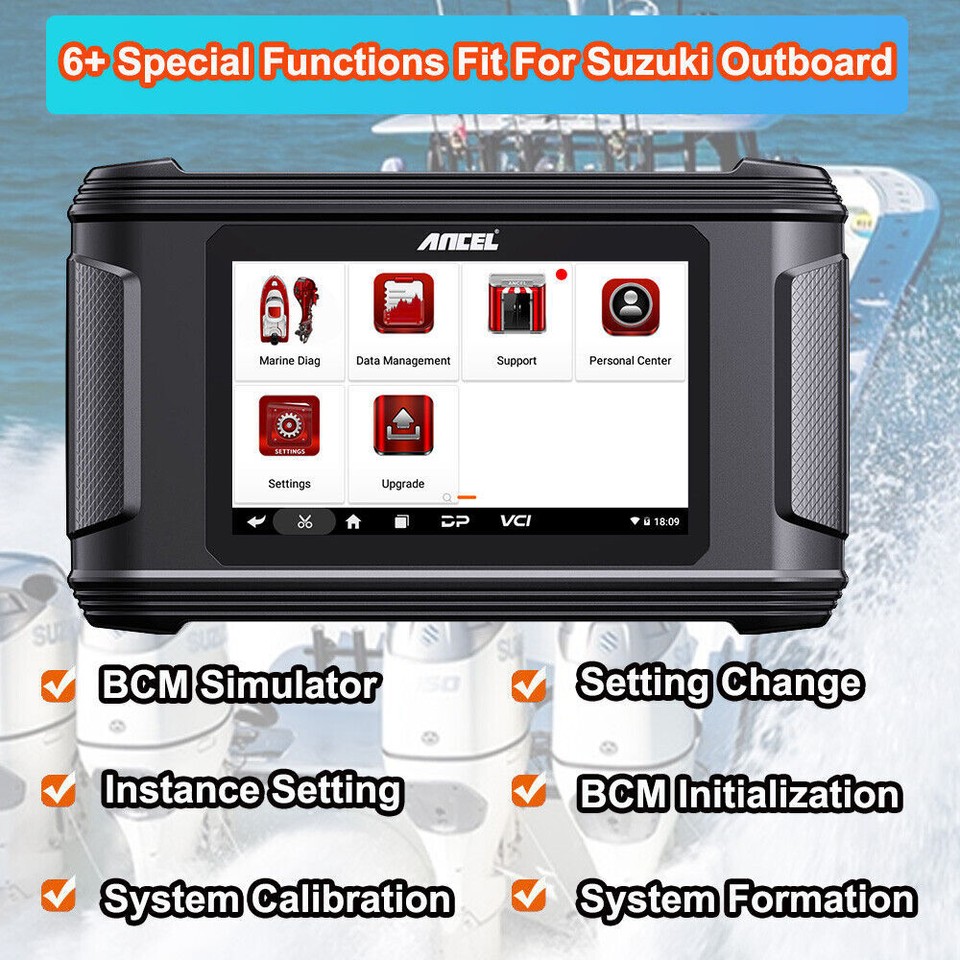 ANCEL MR500 Marine Diagnostic Tool Code Reader Scanner Active Test For ...