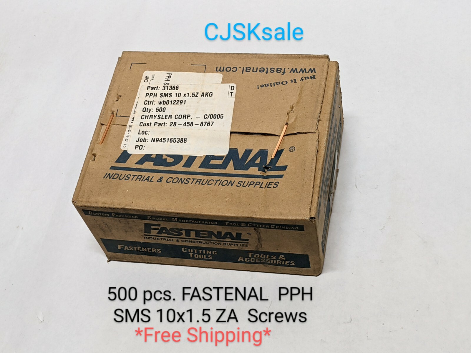 500 pcs. FASTENAL PPH SMS 10x1.5 ZA Philips Drive Pan Head Screw ( NEW ...