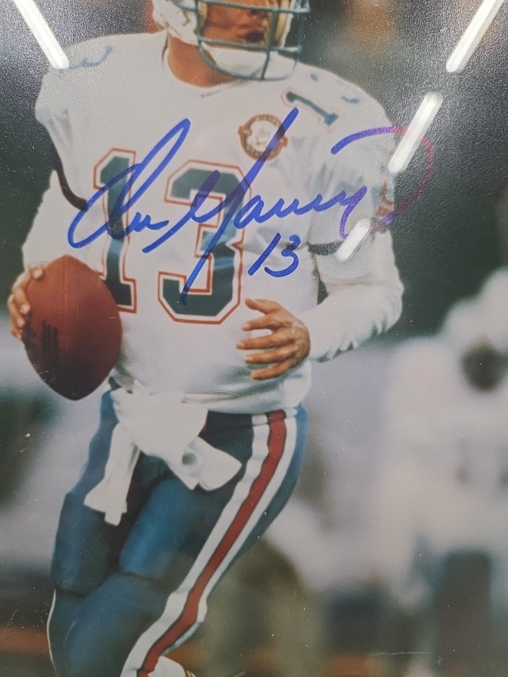 Vintage Dan Marino Miami Dolphins Autographed Plaque With Dan Marino ...