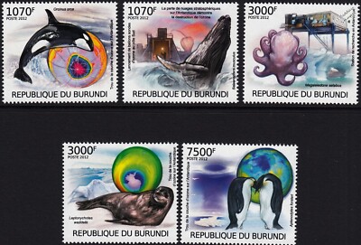 Ozone Destruction & ANTARCTIC WILDLIFE 5v MNH Stamp Set (2012 Burundi ...