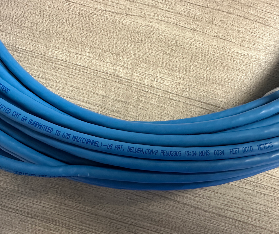 Belden 10GXS12 CAT6A Enhanced Network Cable, 4 Pair, U/UTP, CMR (CAT 6A ...