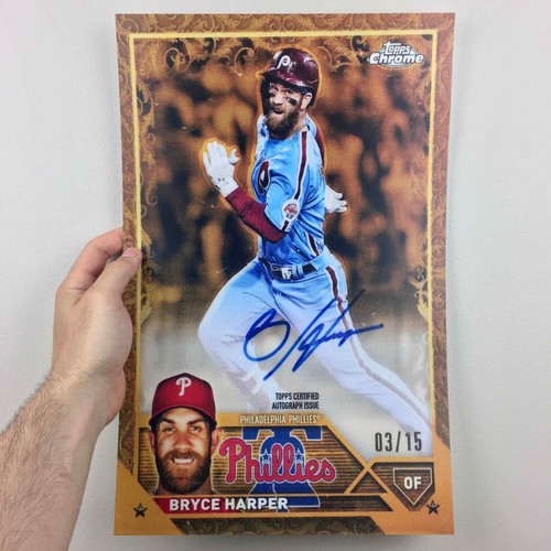 Bryce Harper Auto 2023 Gold 3/15 Poster | eBay