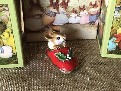 Wee Forest Folk Christmas Figurine M-166 Chris-Mouse Slipper (Red) | eBay