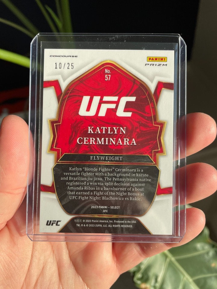 Katlyn Cerminara Chookagian Tie-Dye Prizm /25 - 2023 Panini Select UFC ...