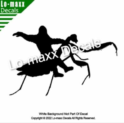 Bigfoot Praying Mantis Western Rodeo Ride Original Design Die Cut Vinyl ...