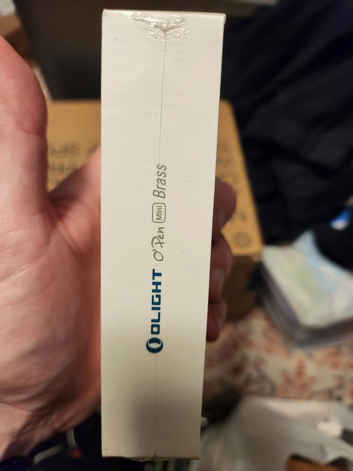 Olight OPen Mini Bolt Action Pen Brass Limited Edition NEW In Box | eBay