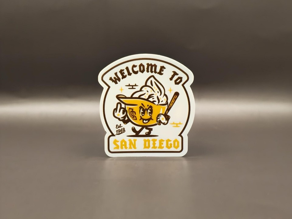 San Diego Padres Inspired Stickers Baseball Vinyl Decals SD 619 Friar ...