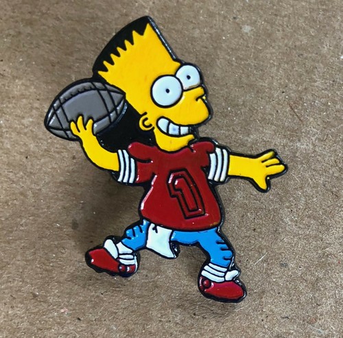 Bart Simpson Football Throwing Souvenir PIN | eBay